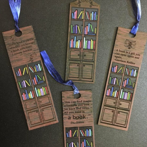 INSTANT DOWNLOAD SVG Bookcase Bookmarks/ 7 Different Styles/ | Etsy