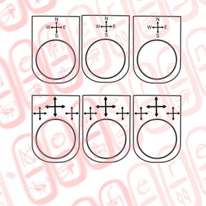 INSTANT DOWNLOAD SVG Stackable Compass and Cross Rings/ Includes 3 Sets ...