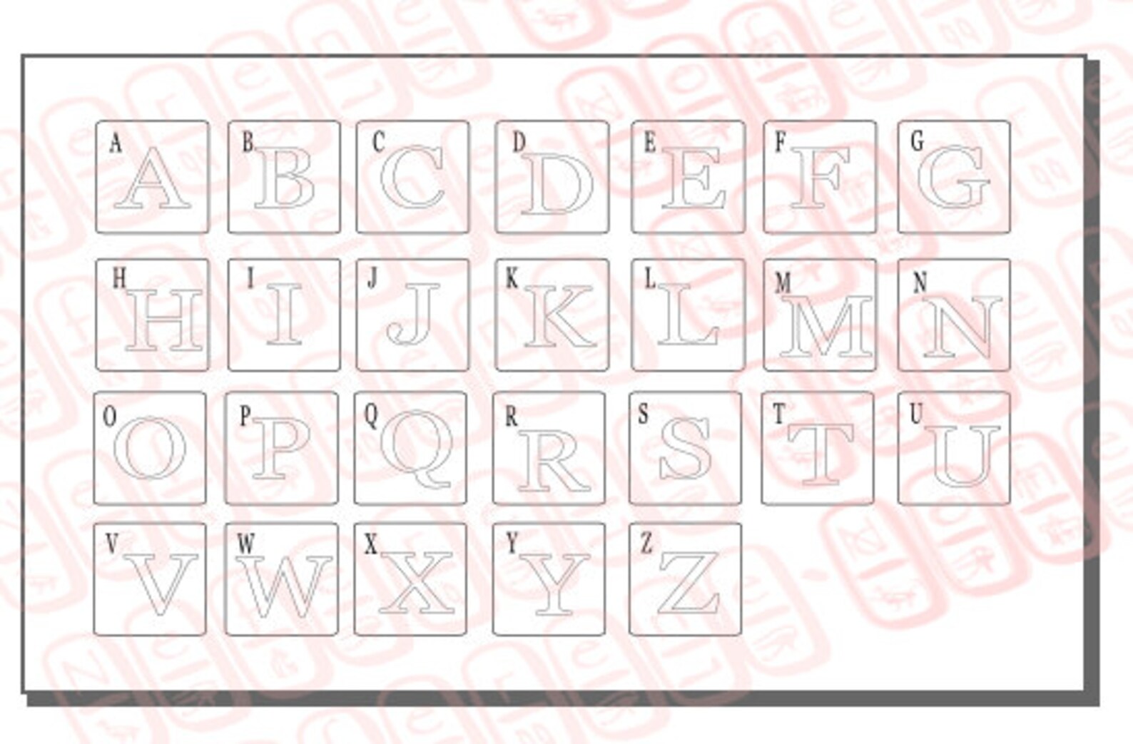 INSTANT DOWNLOAD SVG English Alphabet Stencil /A-Z Flashcards/ - Etsy