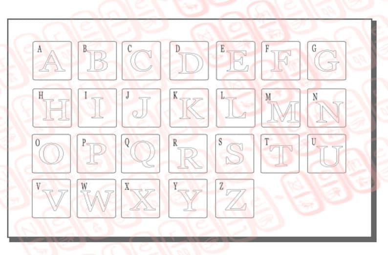 INSTANT DOWNLOAD SVG English Alphabet Stencil /A-Z Flashcards/ - Etsy