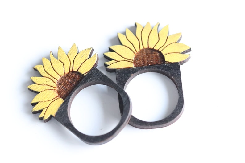 INSTANT DOWNLOAD SVG Stackable Sunflowerrings/ Includes 4rings/ Wood ...