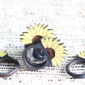 INSTANT DOWNLOAD SVG Stackable Sunflowerrings/ Includes 4rings/ Wood ...