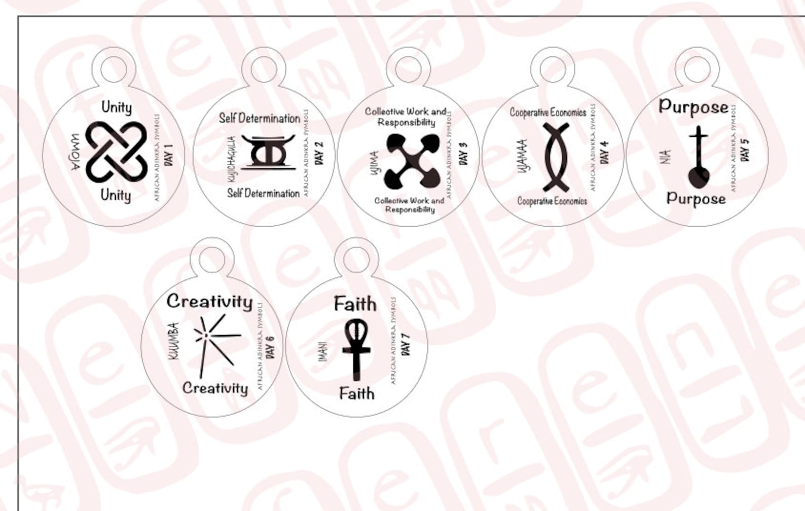 INSTANT DOWNLOAD SVG Kwanzaa Adinkra Symbols Ornaments/ 7 - Etsy