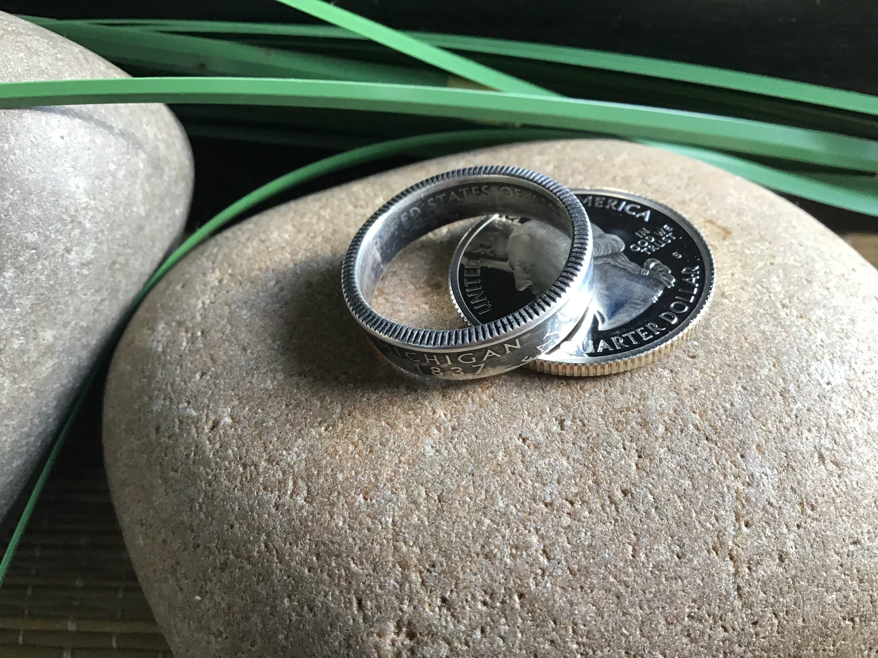 US Quarter Ring-sterling Silver-hand Made Double Sided | Etsy