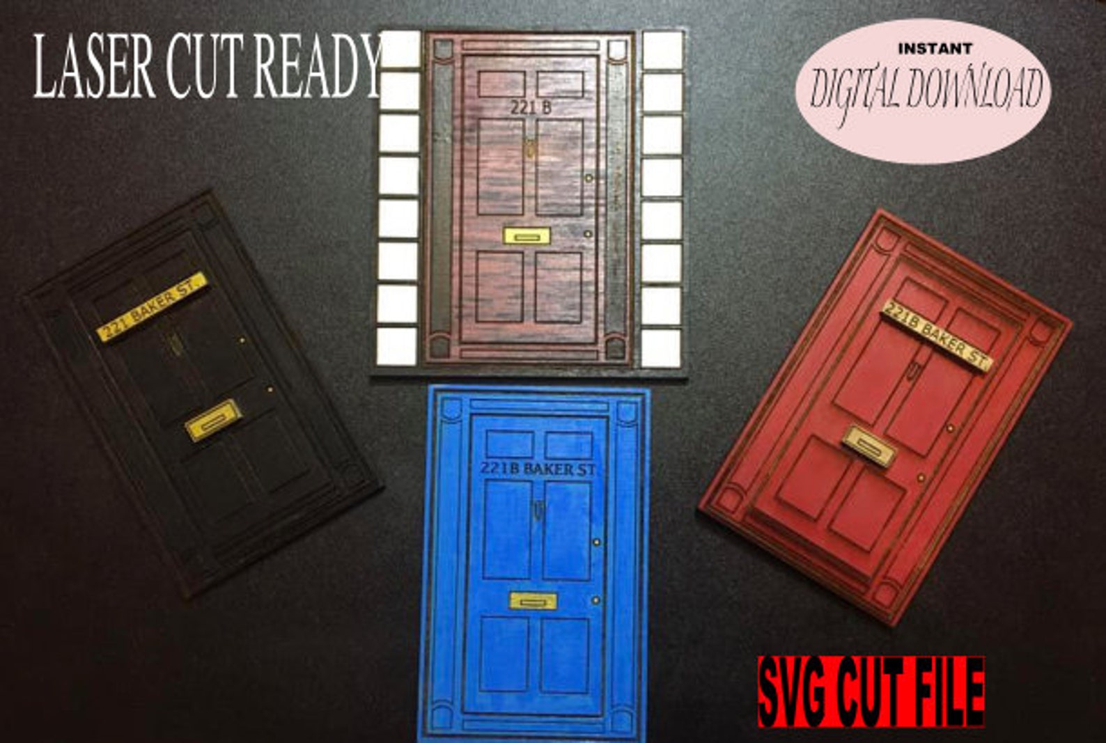 INSTANT DOWNLOAD SVG 221 B Baker Street 6 Different Styles/ | Etsy