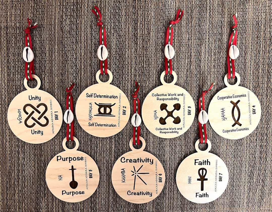 INSTANT DOWNLOAD SVG Kwanzaa Adinkra Symbols Ornaments/ 7 Principles ...