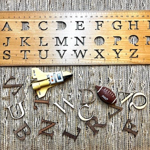 INSTANT DOWNLOAD SVG English Alphabet Stencil Ruler /A-Z Flashcards/ 28 ...