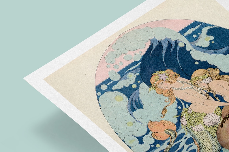 Gerda Wegener Mermaids Art Print: Vintage Art Nouveau - Etsy