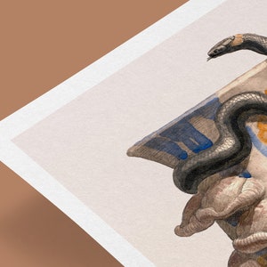 Antique Vintage Snake Vase Still Life Painting Fine Art Print • Joakim ...