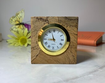 Small Wood Cube Clock - Etsy