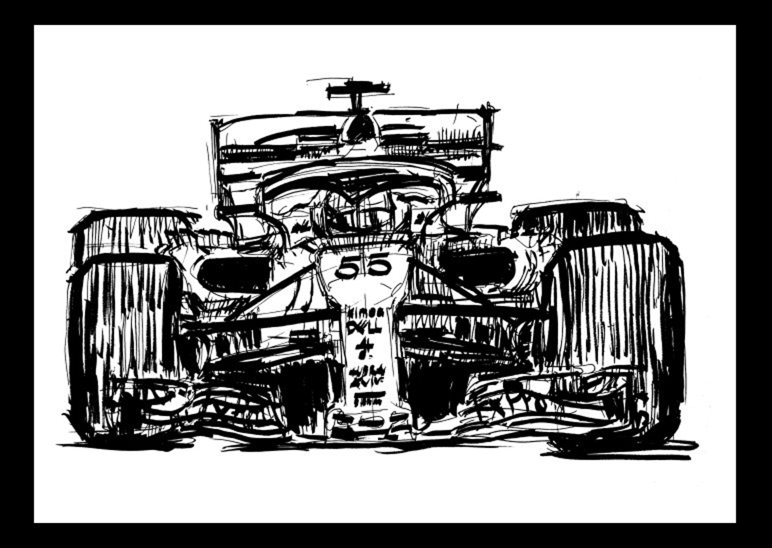 Fórmula 1 Ilustración a4 tamaño Arte mural imprimible - Etsy México