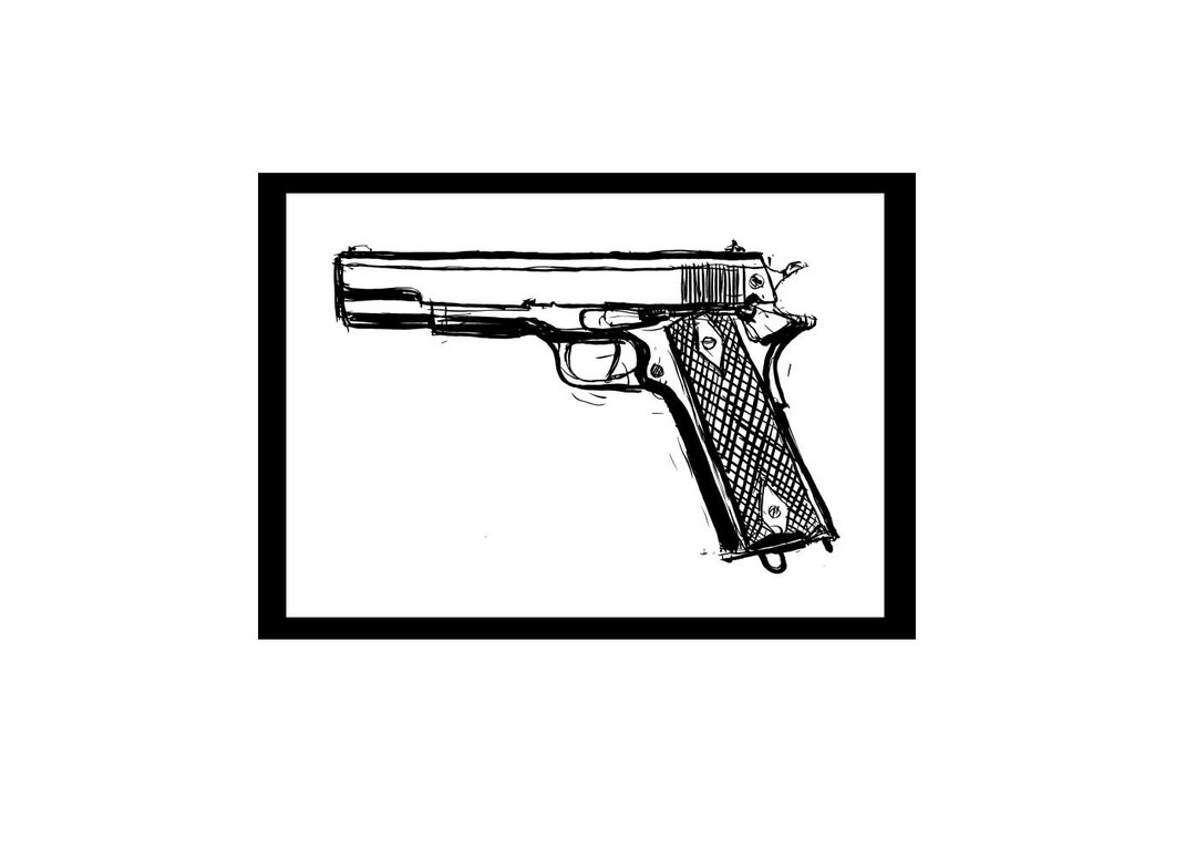 Handgun Art Print A4 Size - Etsy