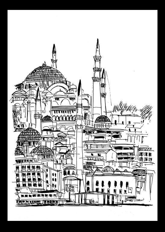 Istanbul, Turkey Drawing A4 Size Wall Art - Etsy