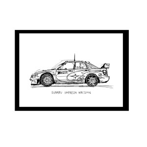 Subaru Impreza Wrc Drawing A4 Size Printable Wall Art - Etsy