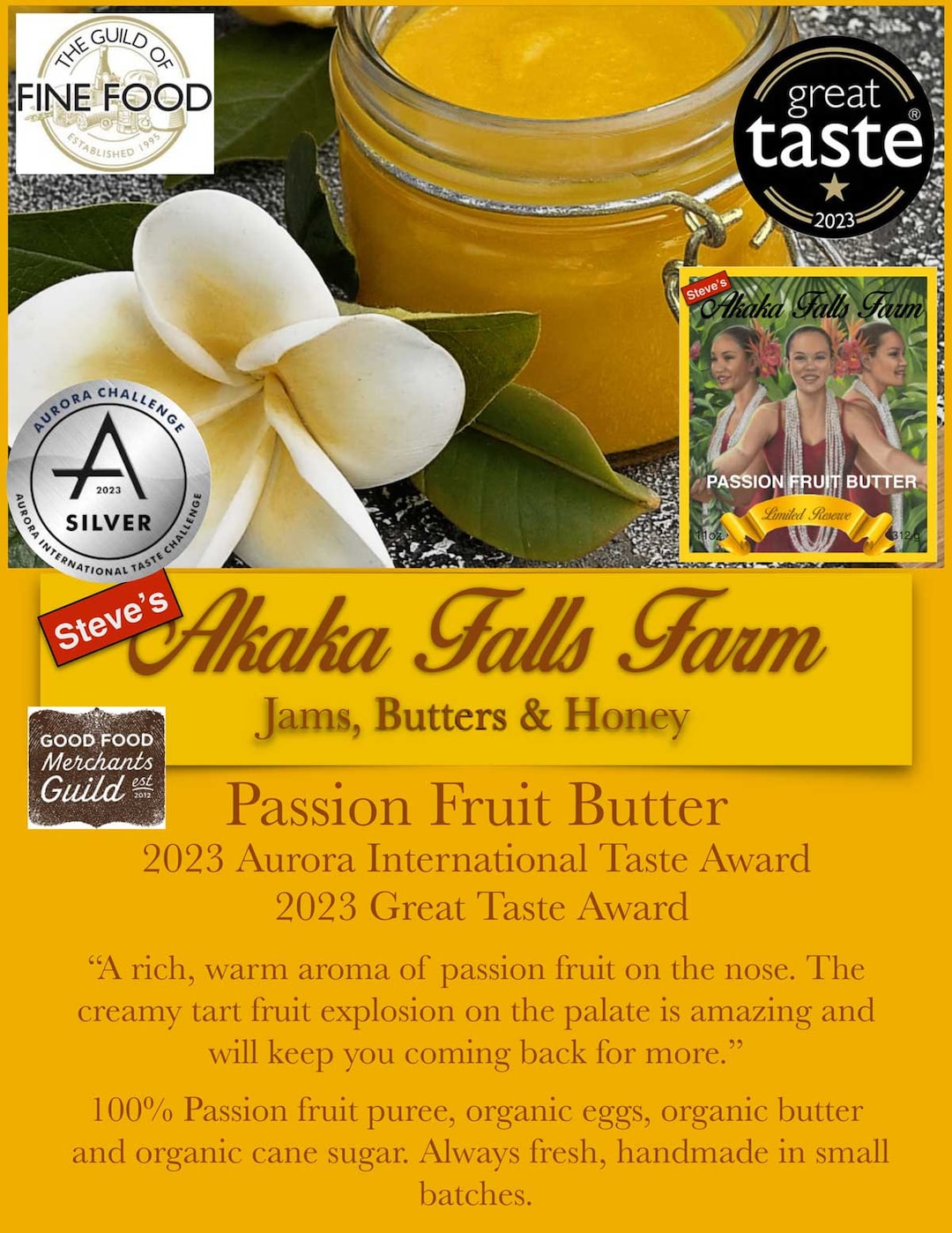 Passion Fruit Butter, (lilikoi Butter) 9-ounce Jar - Etsy