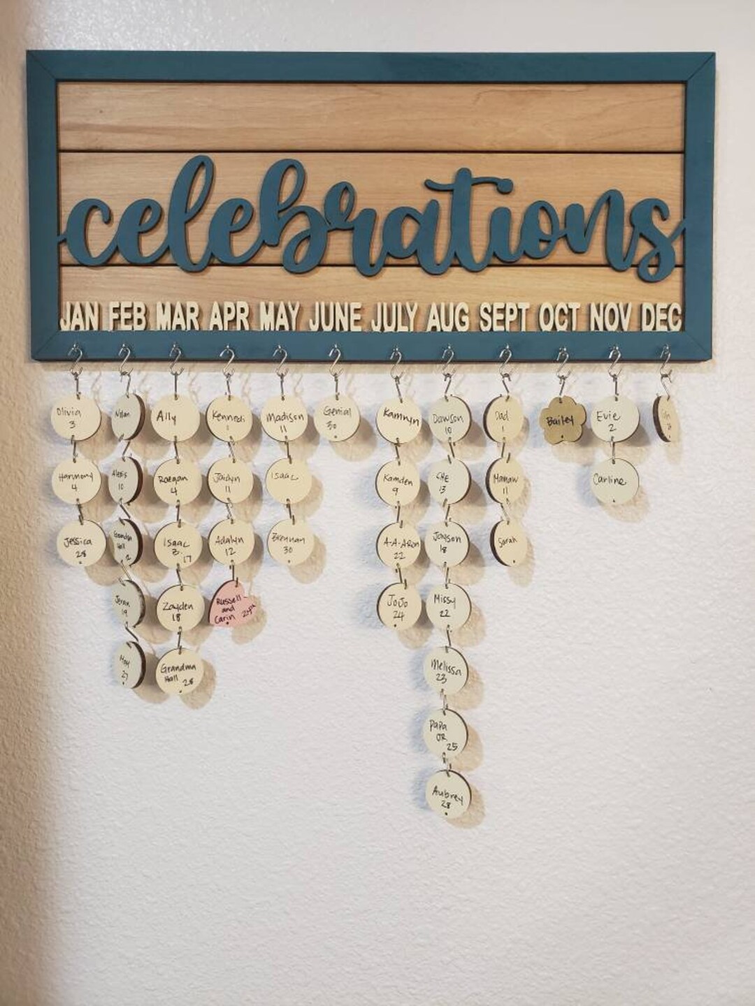 Family Celebrations Calendar Kit - Etsy