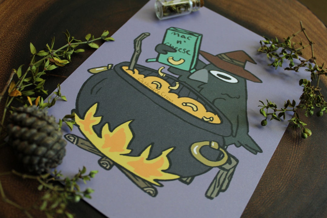 Autumn Crow Small Art Print Set 6 1/4 X 5 Inches - Etsy