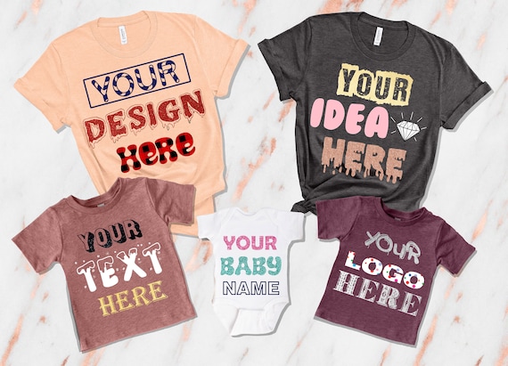Personalized Shirt Add Your Own Text Custom Logo Shirts - Etsy