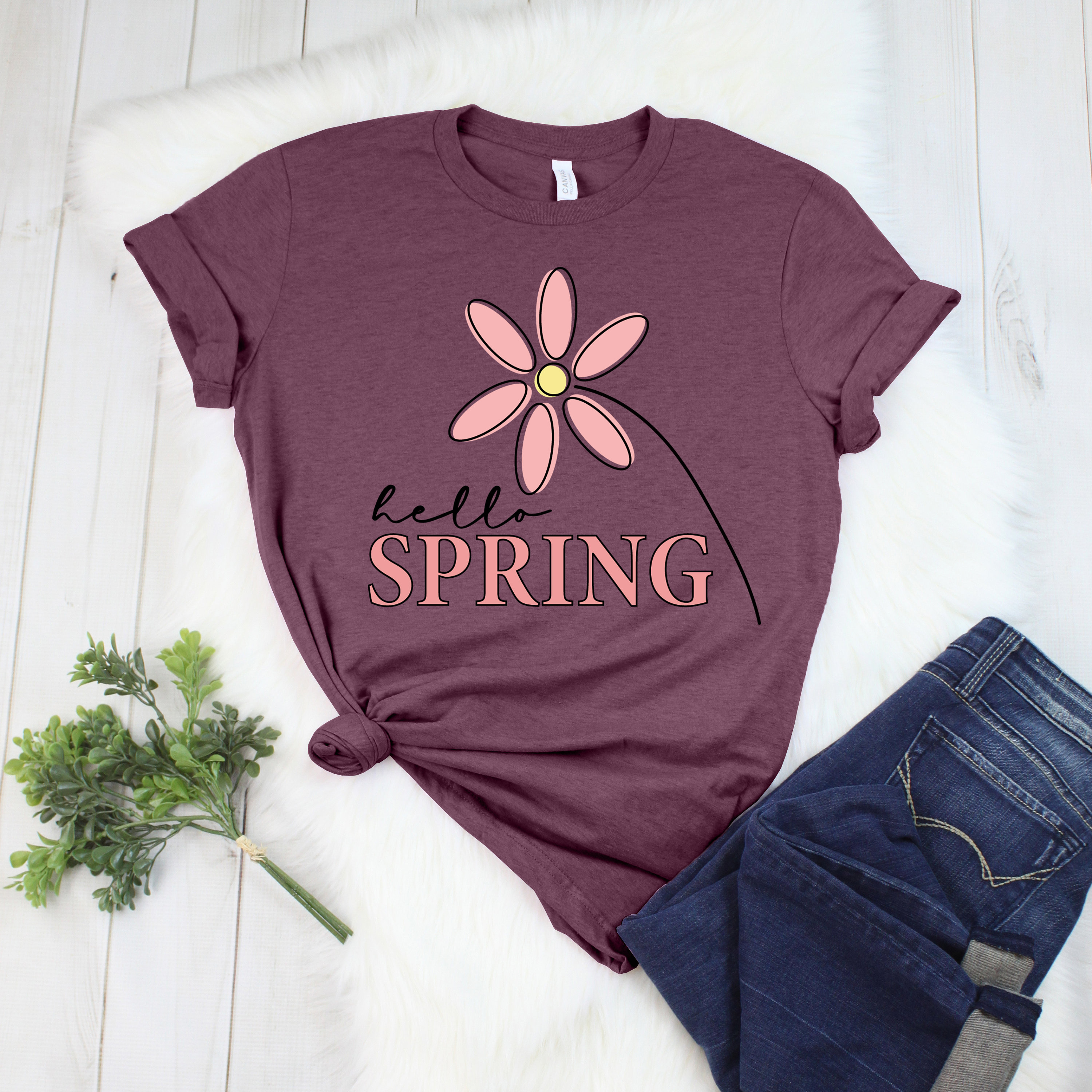 Hello Spring Shirt, Hello Spring, Spring Flower Shirt, Freedom Shirt ...