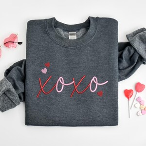 Embroidered XOXO Valentine's Day Shirt, Embroidered Valentine ...