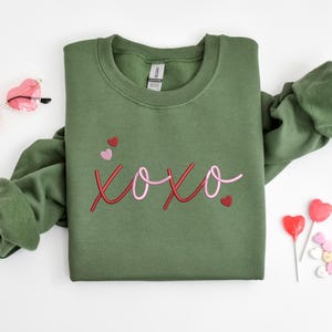 Embroidered XOXO Valentine's Day Shirt, Embroidered Valentine ...
