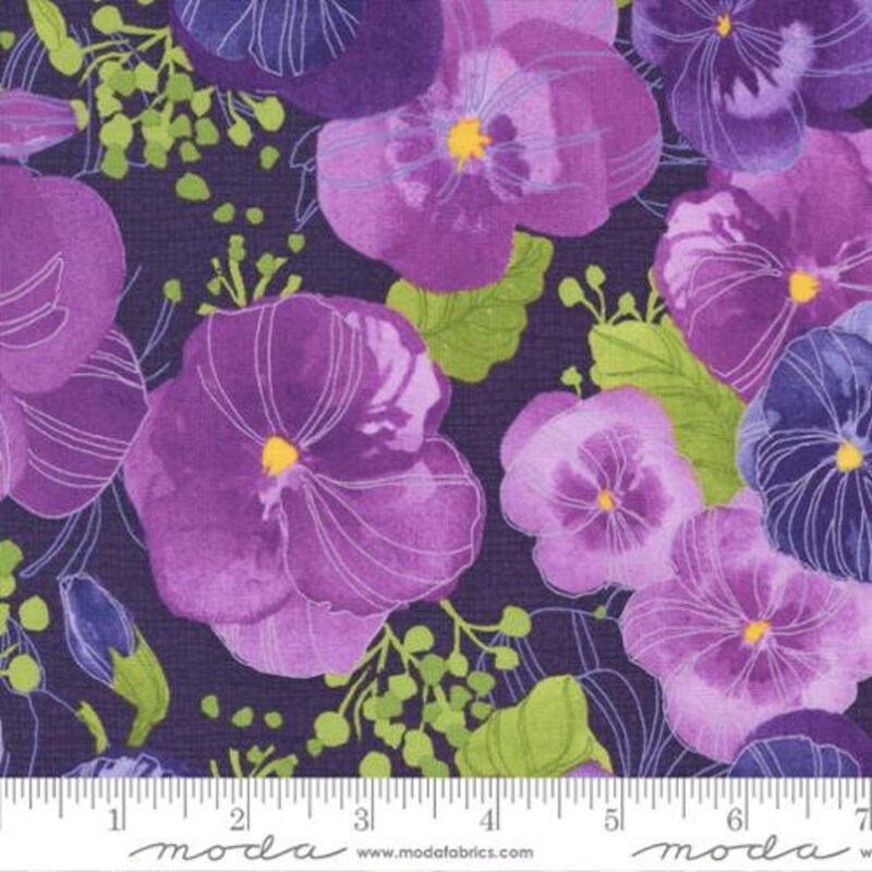 Pansys Posies Fabric - Etsy