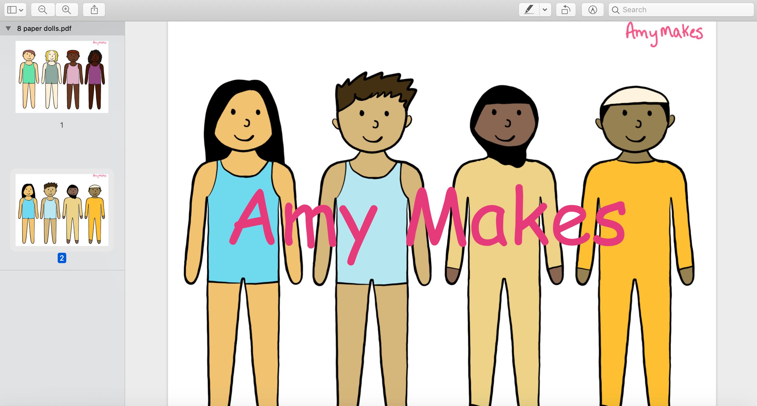 Eight Multiracial Paper Dolls - Etsy