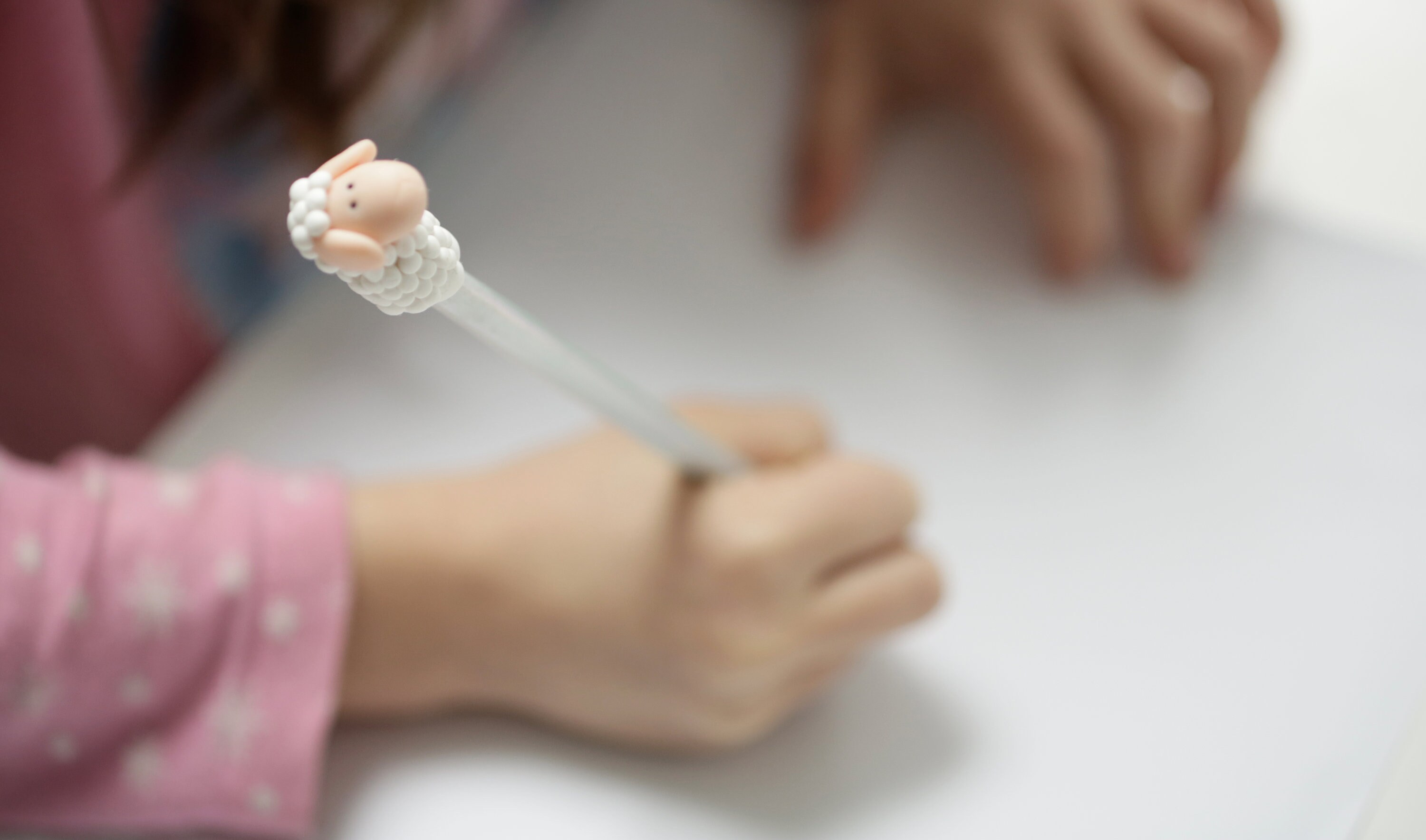 Animal Sheep Pen Topper Pencil Figurines for Pen Attachment Cup Polymer ...