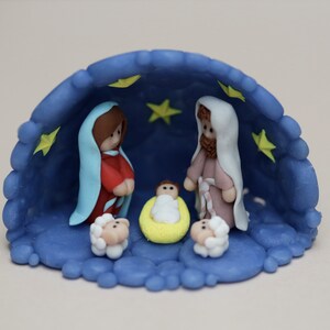 Christmas Nativity Set Polymer Clay Fimo Handmade Cute Special Virgin ...