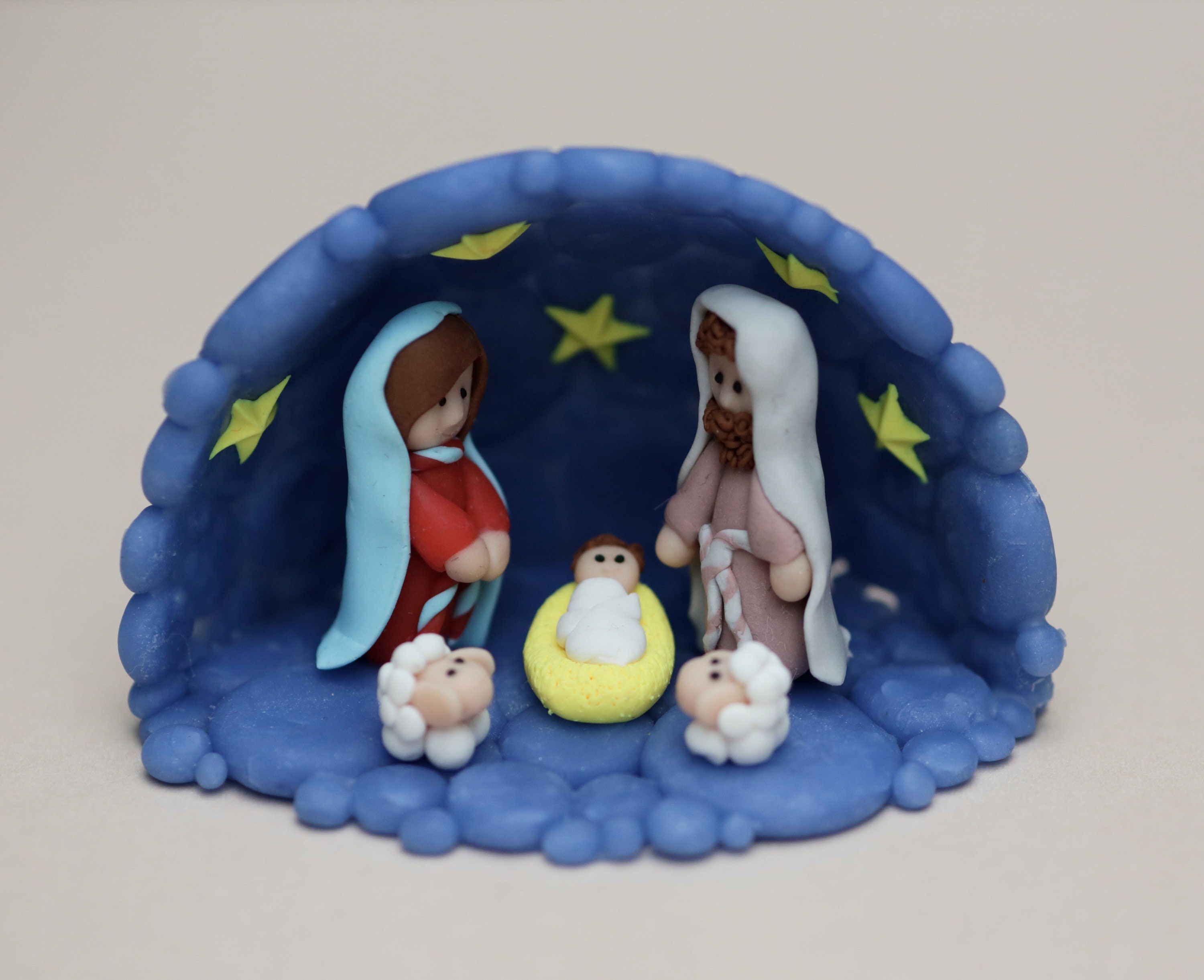 Christmas Nativity Set Polymer Clay Fimo Handmade Cute Special Virgin ...