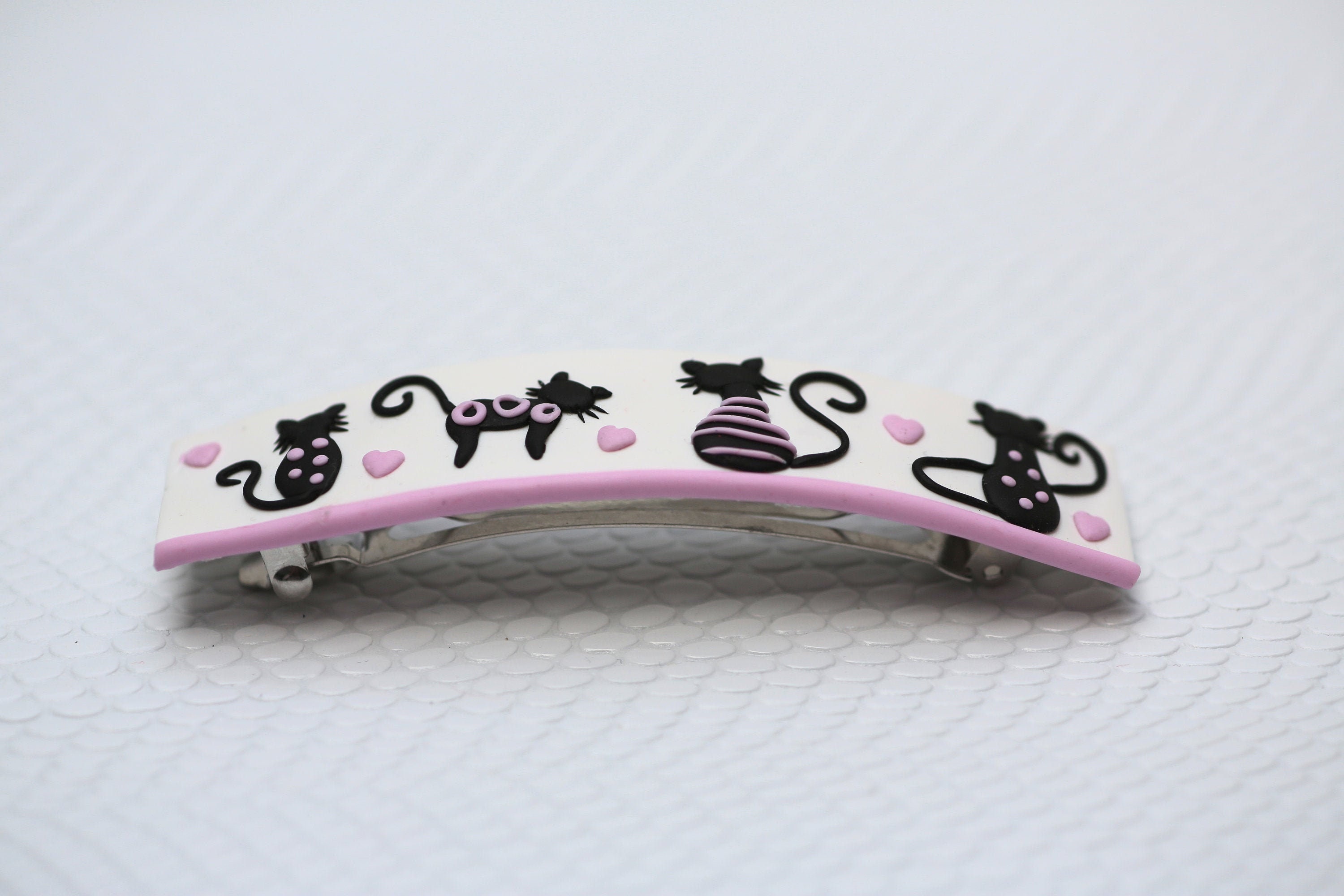 Cute Barrette Cats Polymer Clay Fimo Hair Clip Hairgrip Special for ...