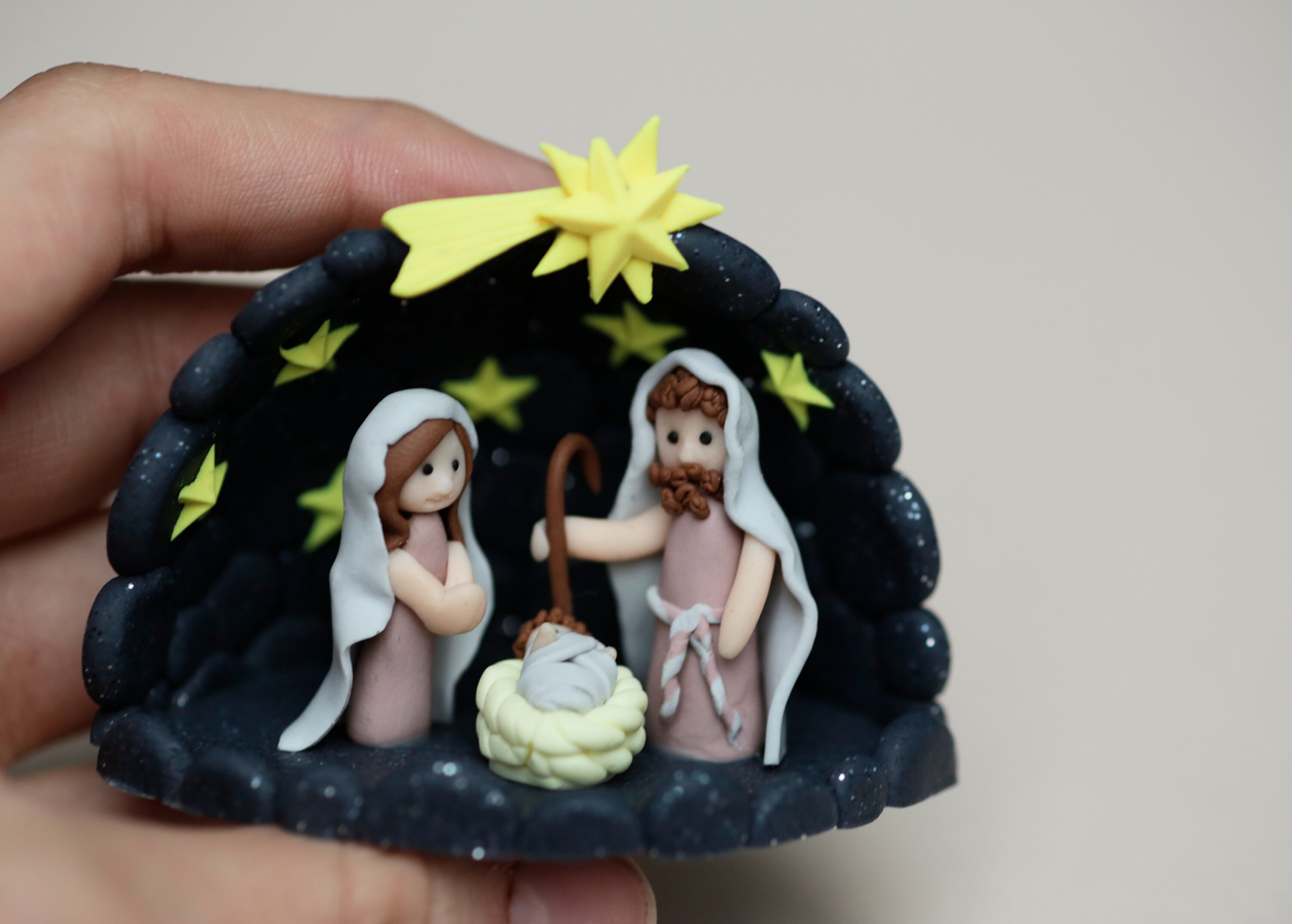 Christmas Nativity Set Polymer Clay Fimo Handmade Cute Special Virgin ...