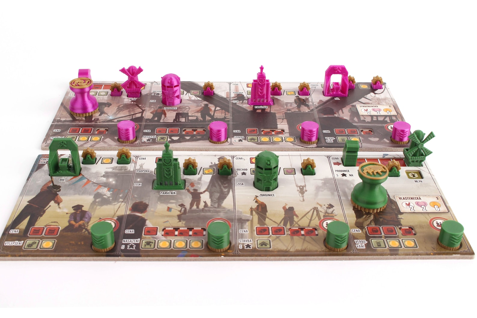 Scythe - 3D Buildings, Technology Cubes, Recruits and Action Tokens - Etsy