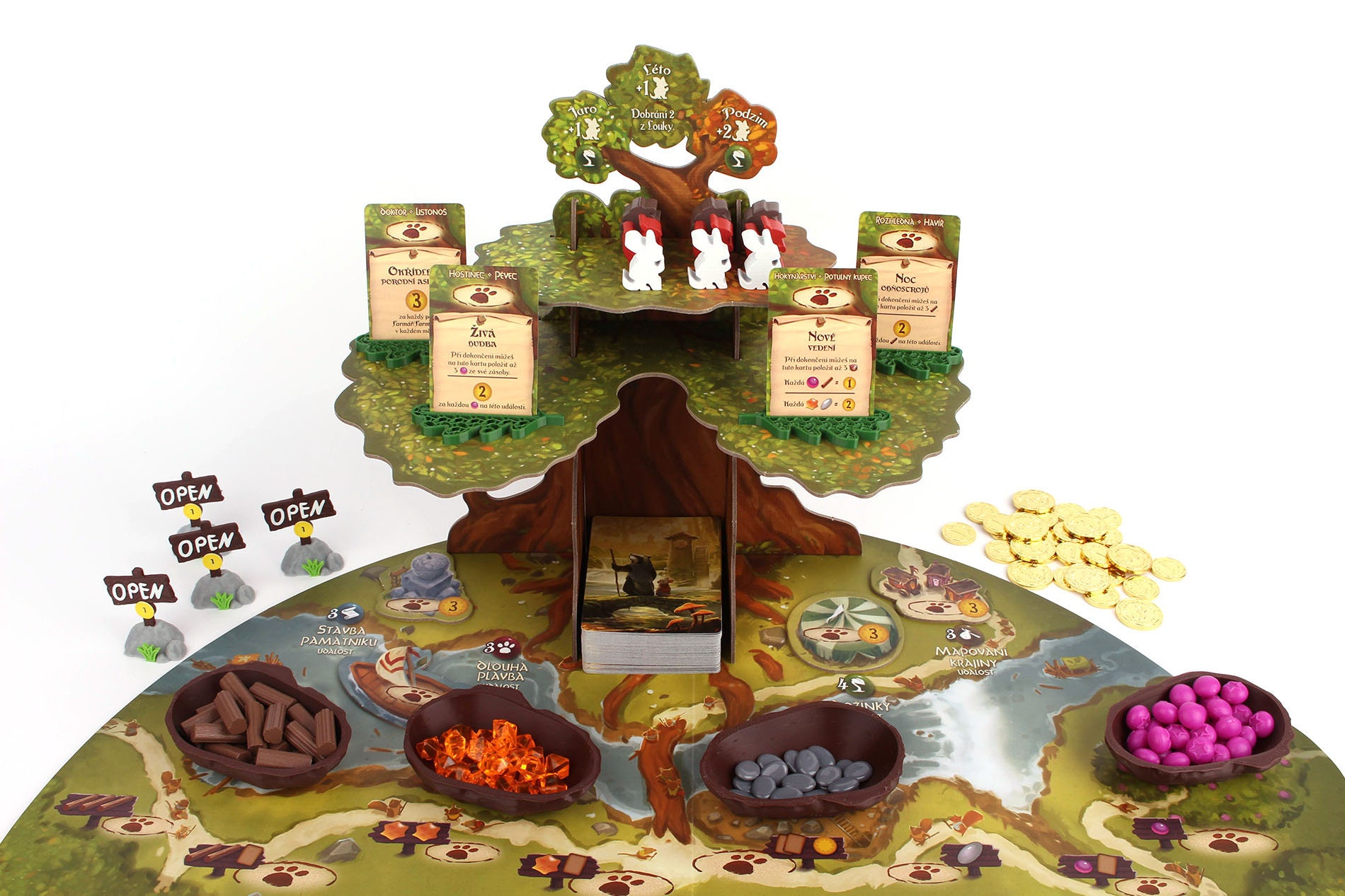 Everdell event card holders leaf shaped unofficial Everdell | Etsy