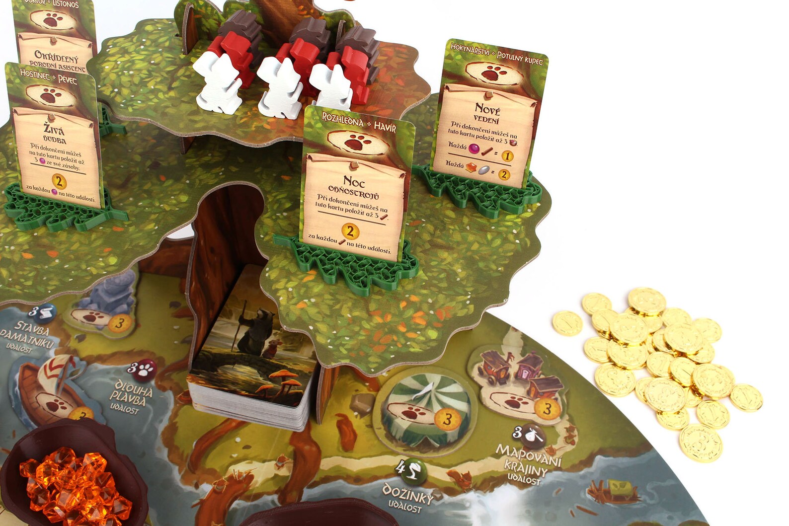 Everdell event card holders leaf shaped unofficial Everdell | Etsy