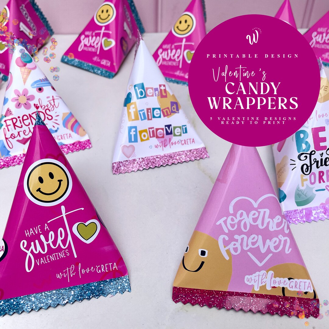 Valentine Candy Wraps, Printable Valentine's Day Candy Wrapper ...