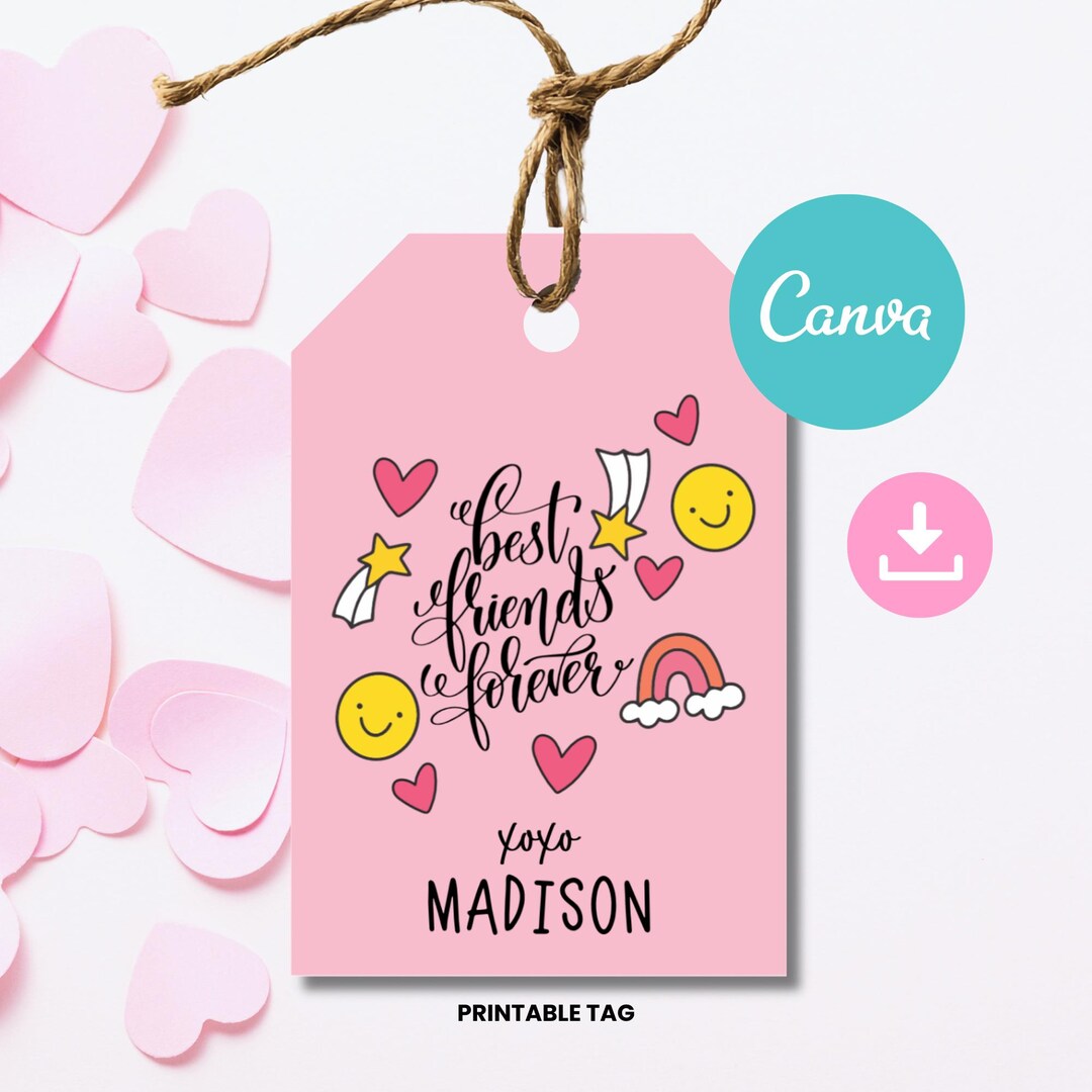 EDITABLE Valentine Gift Tags, Printable Valentine Tag, Valentines Gift ...