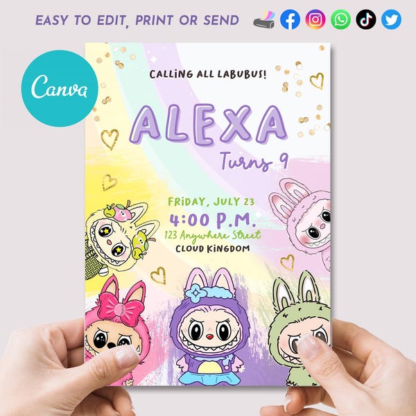 Labubu Birthday Card - Etsy