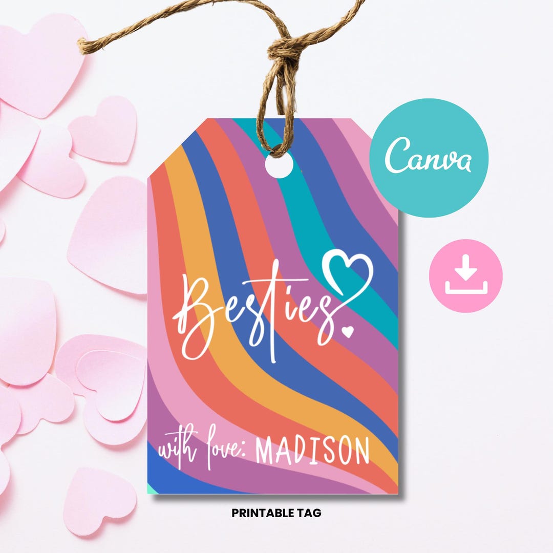 EDITABLE Valentine Gift Tags, Printable Valentine Tag, Valentines Gift ...