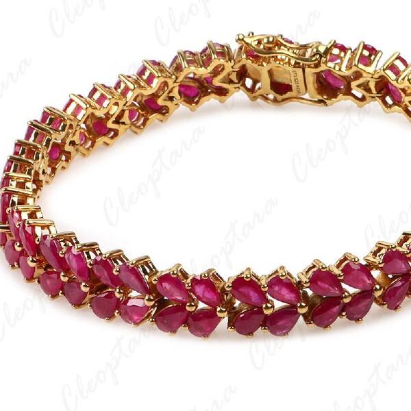 Red Ruby Bracelet - Etsy