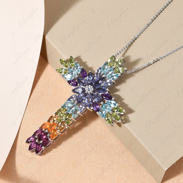 Gemstone Cross - Etsy