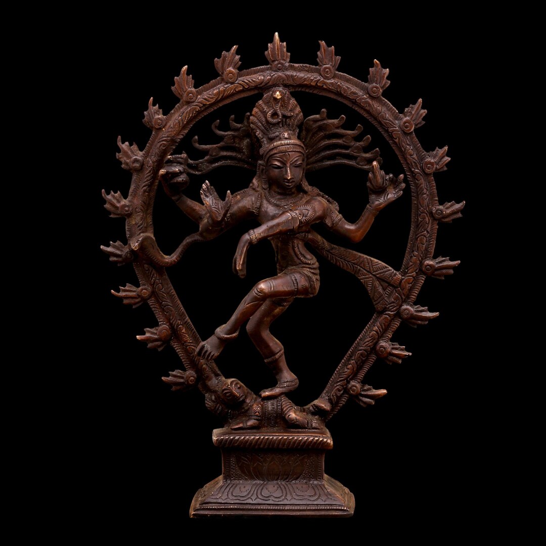 Brass Nataraja Statue Antique Finish, 23 Cm Small Size Bronze Finish ...