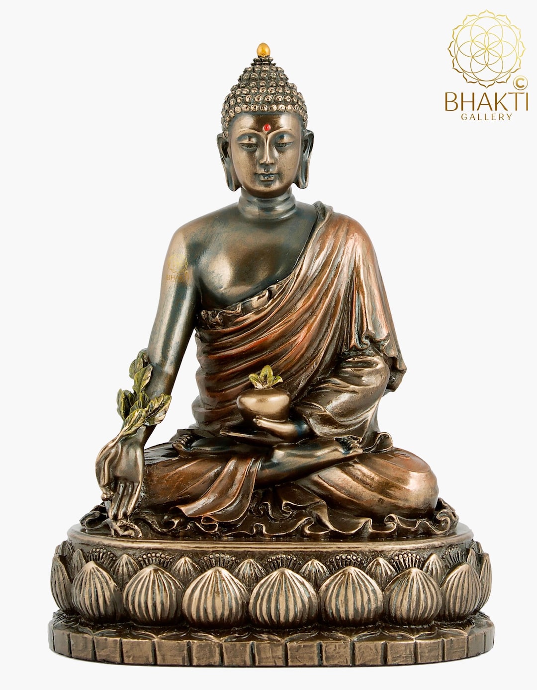 Small Buddha Statue, 14 Cm Small Size Bonded Bronze Healing Buddha ...