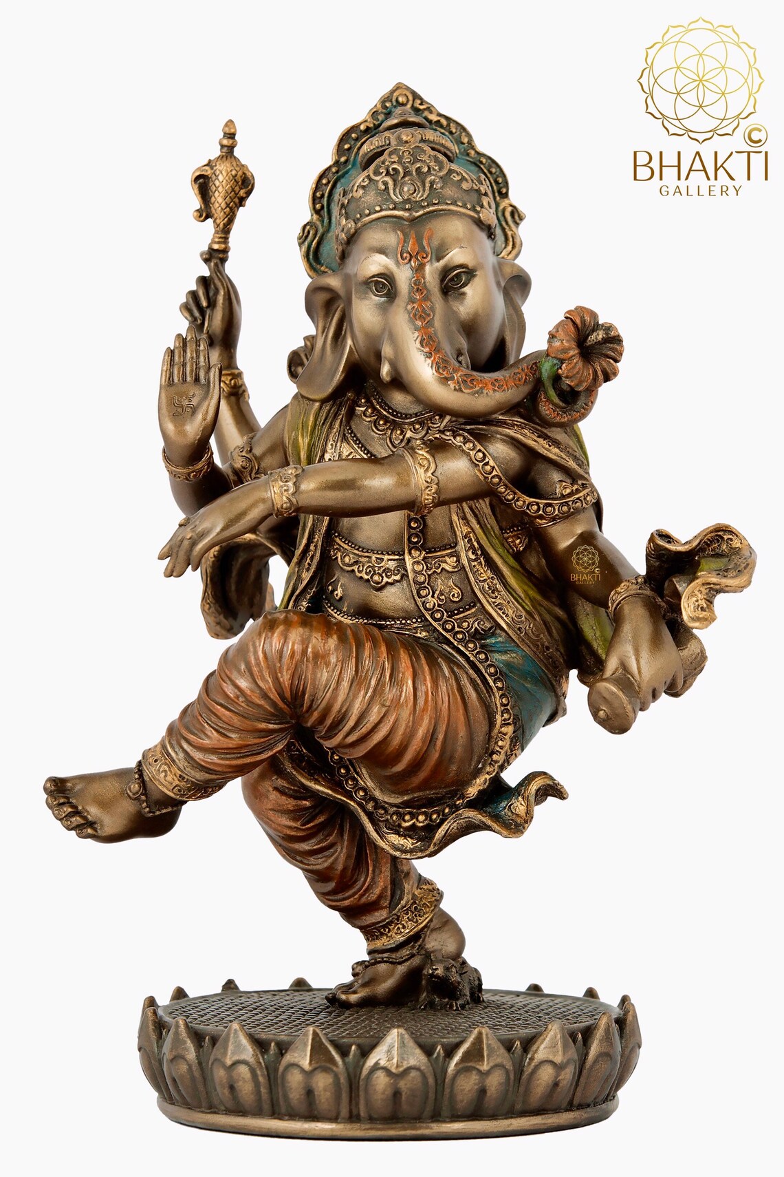 Dancing Ganesha Statue 20.5 CM Bonded Bronze Dancing Ganesh - Etsy