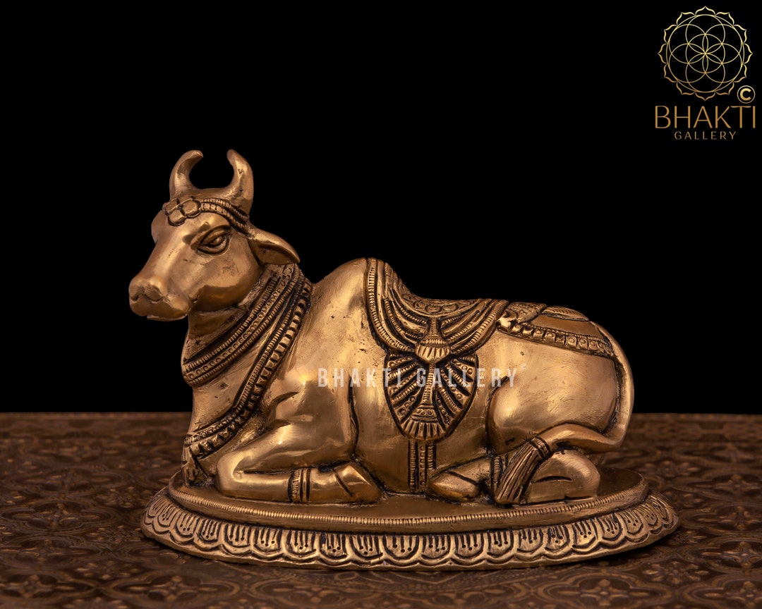 Small Nandi Statue, Gatekeeper of Shiva & Parvati, God Nandi Figure, 15 ...