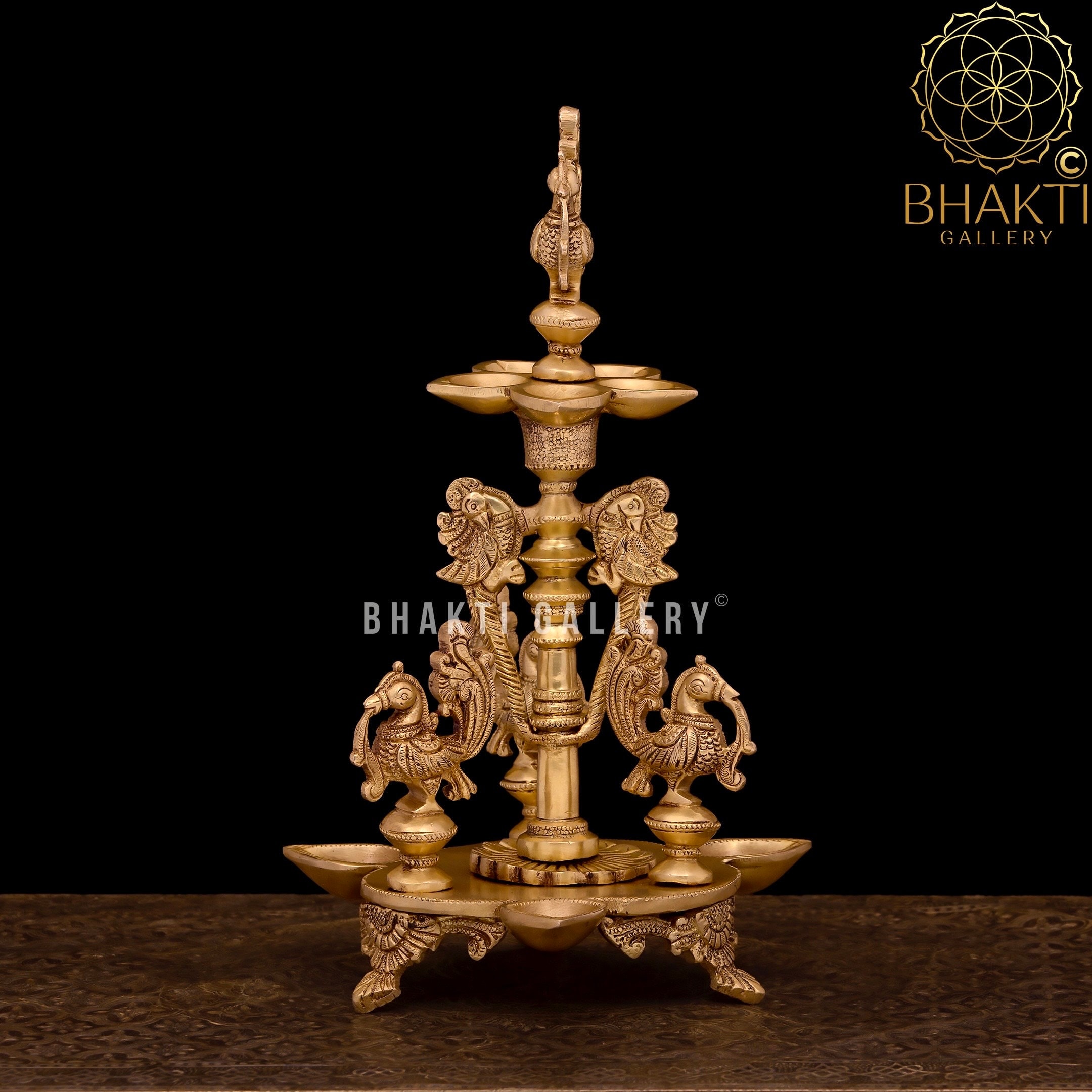 Annam Bird Brass Diya Stand, 31 Cm Big Annapakshi Brass Oil Lamp, Brass ...