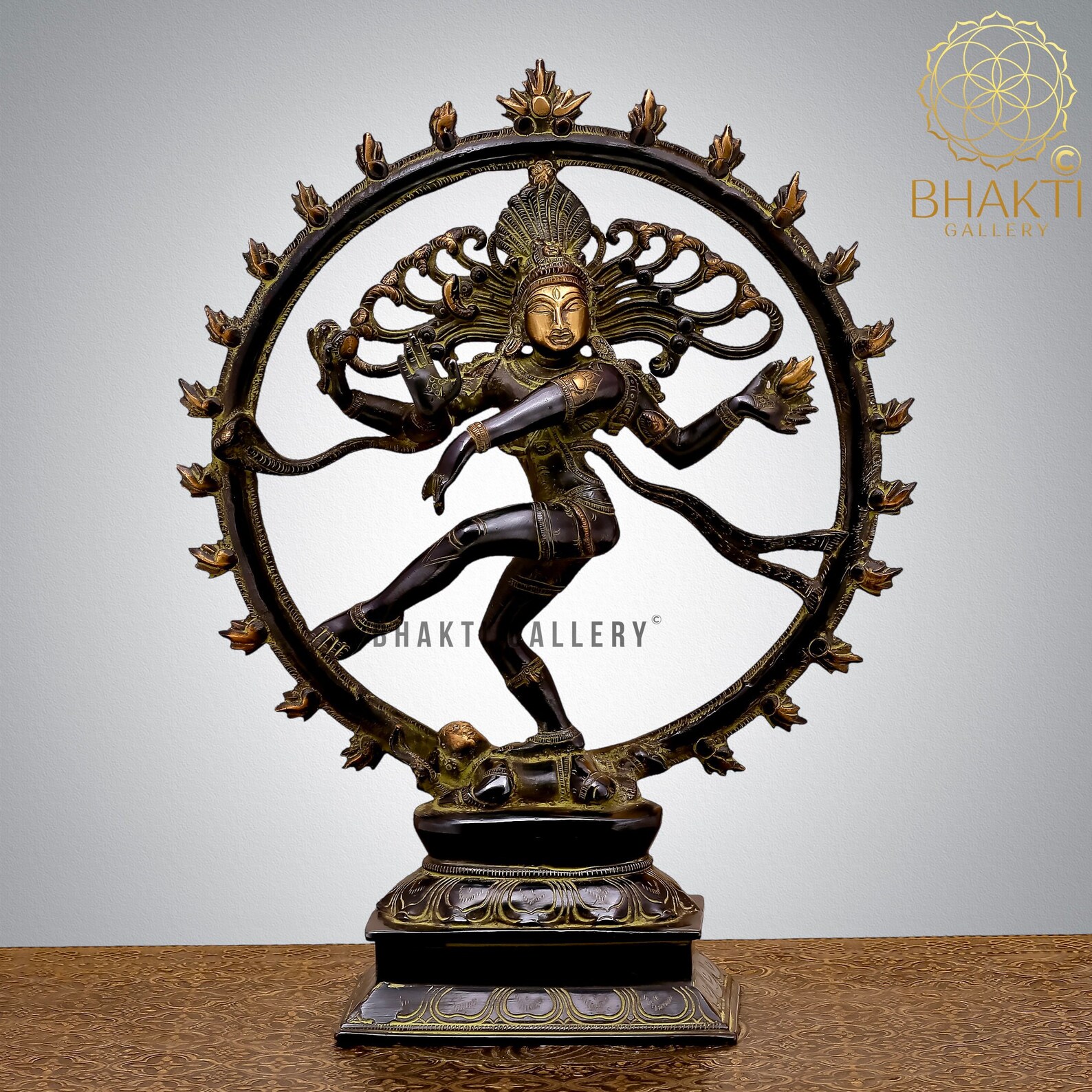 Brass Natraj Statue, 34 Cm Big Antique Finish Brass Dancing Shiva ...