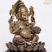 Ganesha Statue Bonded Bronze Lord Ganesha Idol on Lotus - Etsy