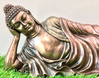 Resting Buddha Statue - Etsy