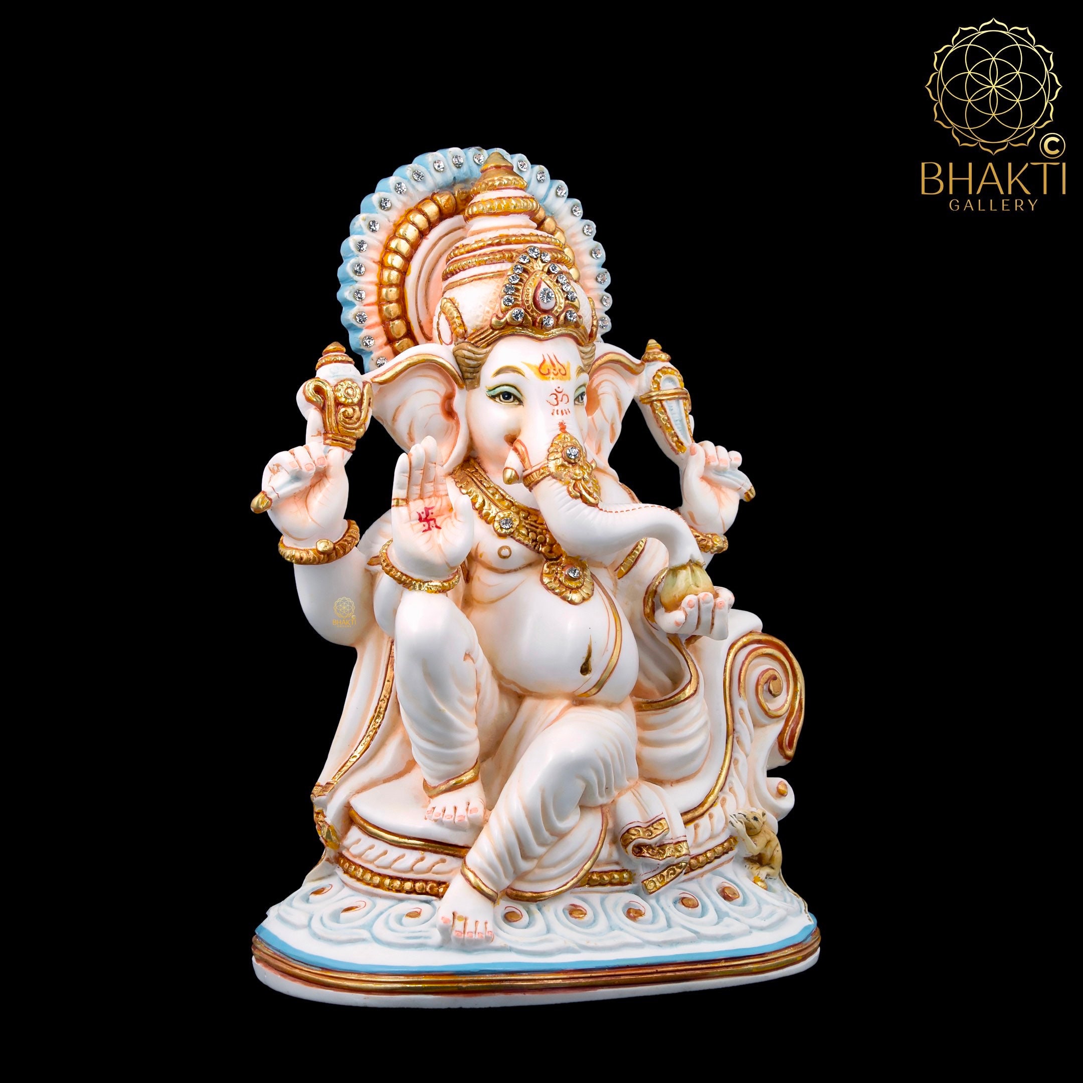 Ganesha Statue Ganesh Statue 11 Cultured Marble Lord - Etsy
